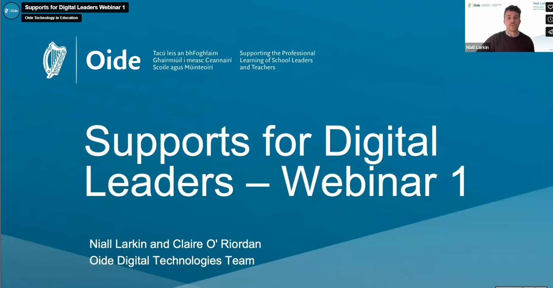 Webinars - Oide Technology in Education